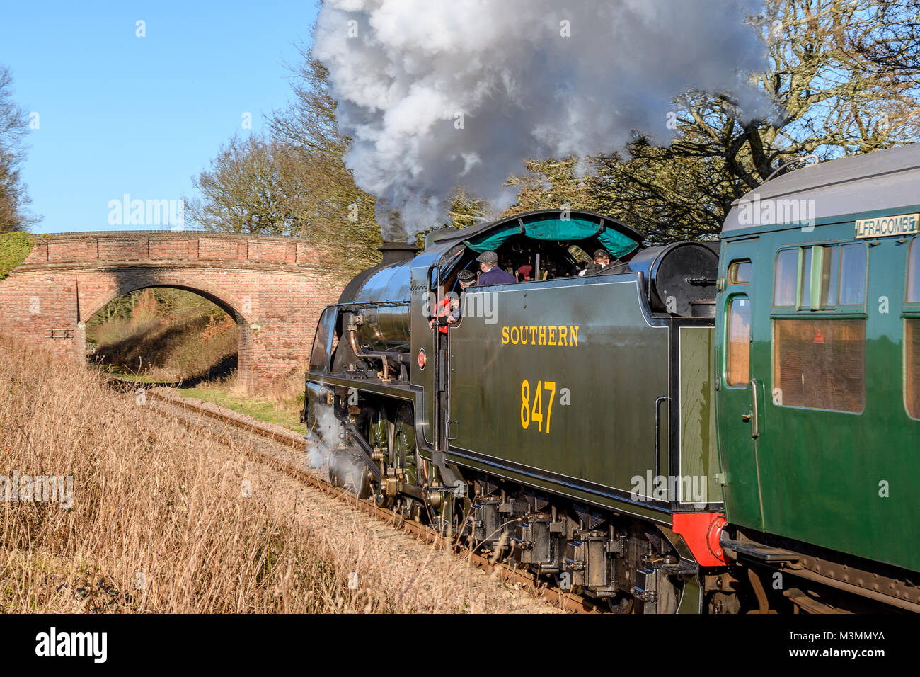 Lineside Photograph on the Bluebell Railway Stock Photo - Alamy