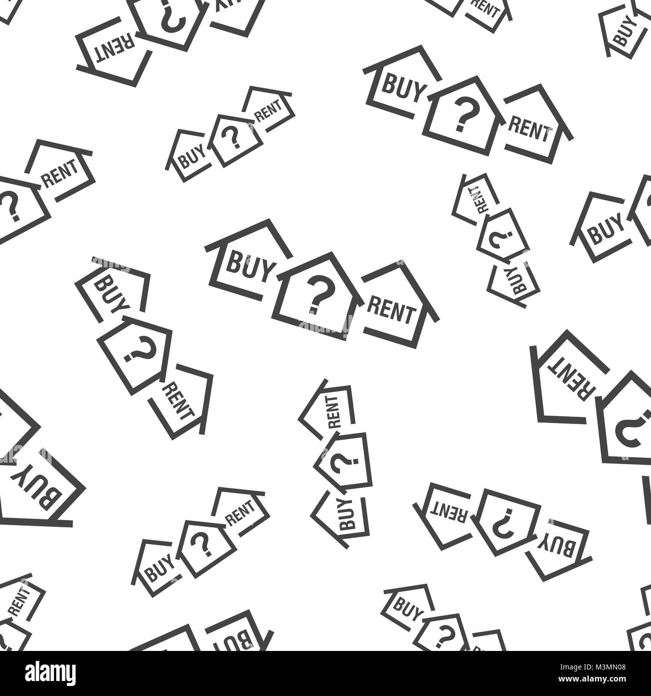Buy or rent house seamless pattern background icon. Business flat ...