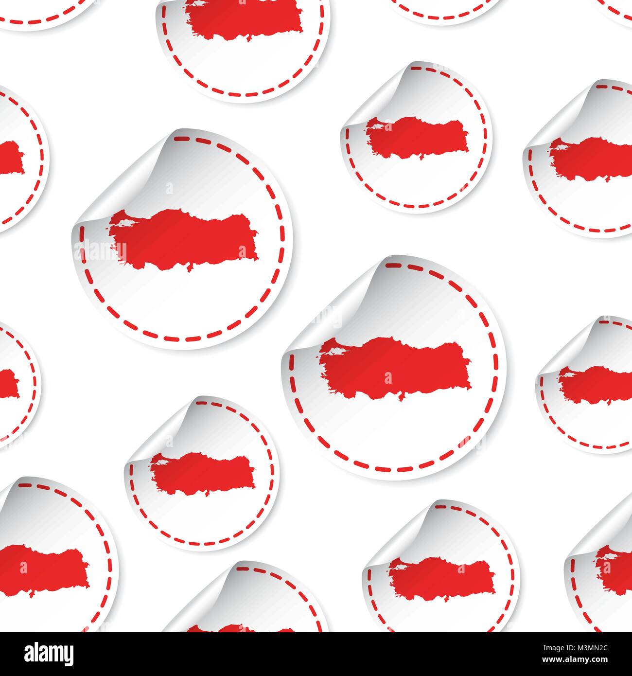 Turkey map sticker seamless pattern background. Business concept label ...