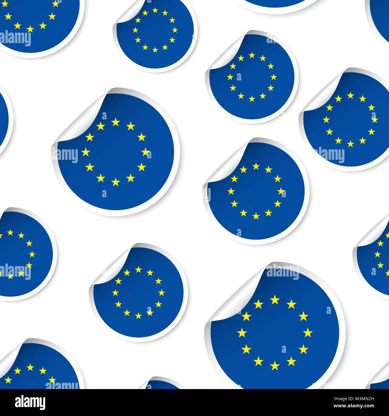 Europe union flag sticker seamless pattern background. Business concept ...