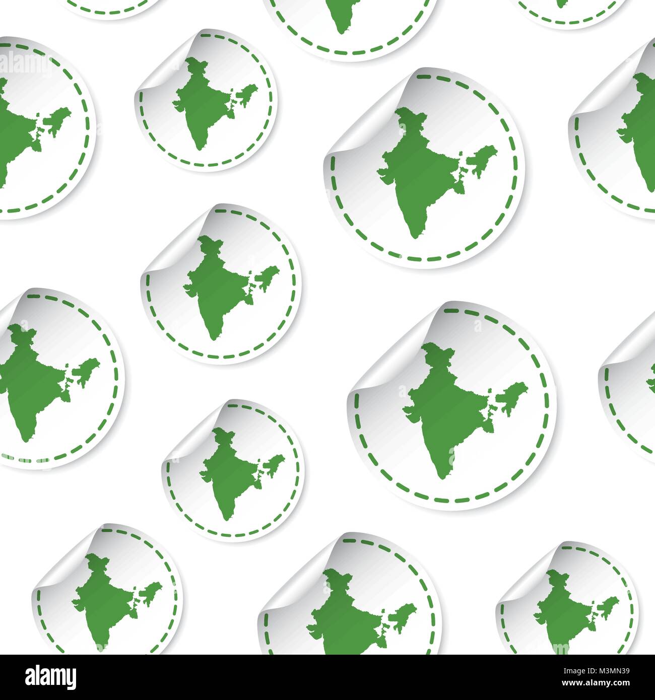 India map sticker seamless pattern background. Business concept label ...