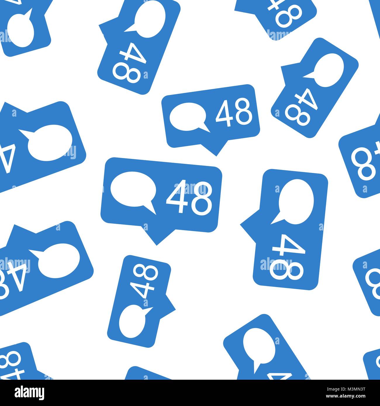 Like, comment, follower seamless pattern background icon. Business flat ...