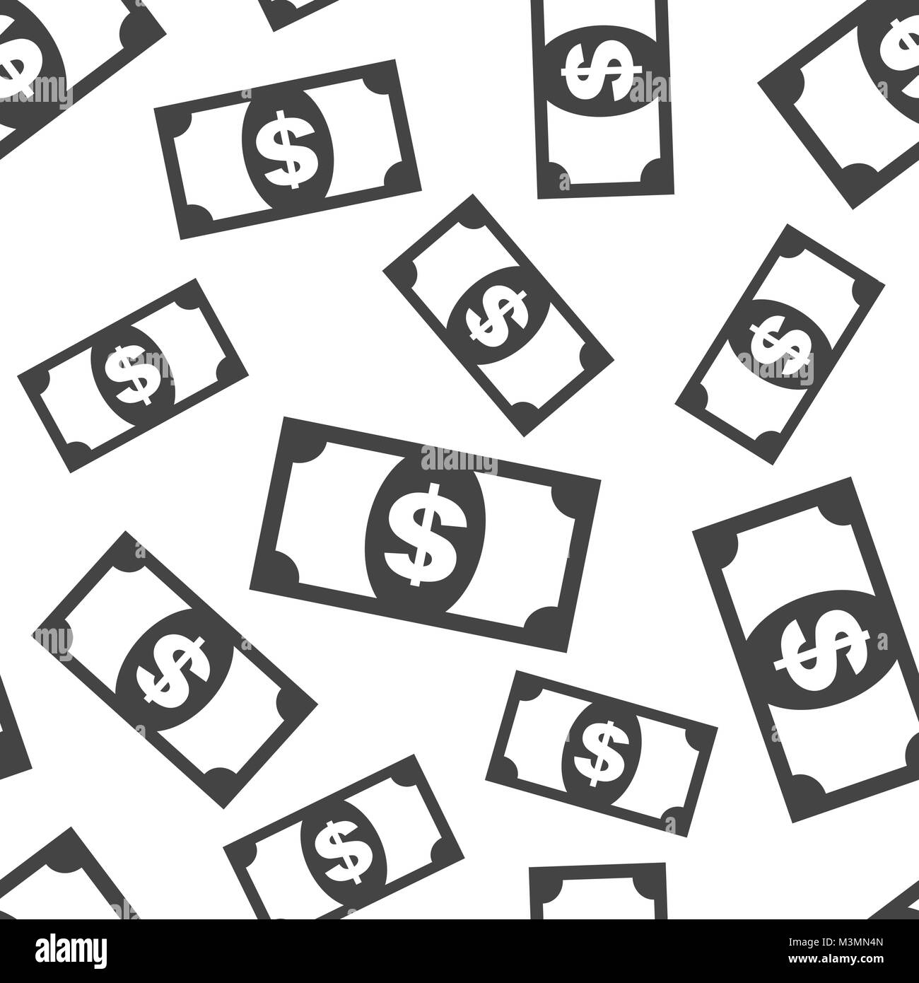 Money dollar seamless pattern background icon. Business flat vector ...