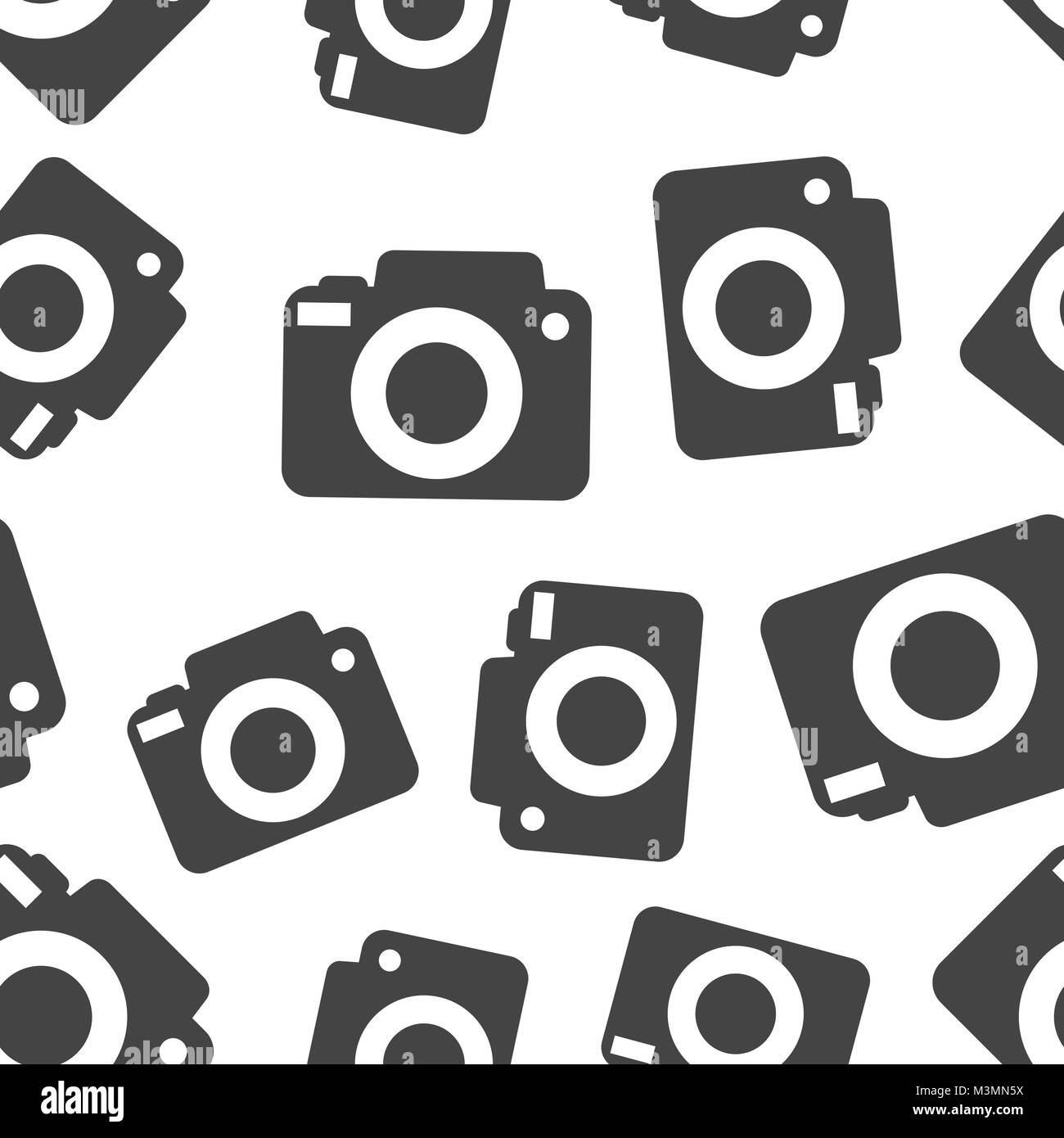 Camera icon seamless pattern background. Business flat vector ...