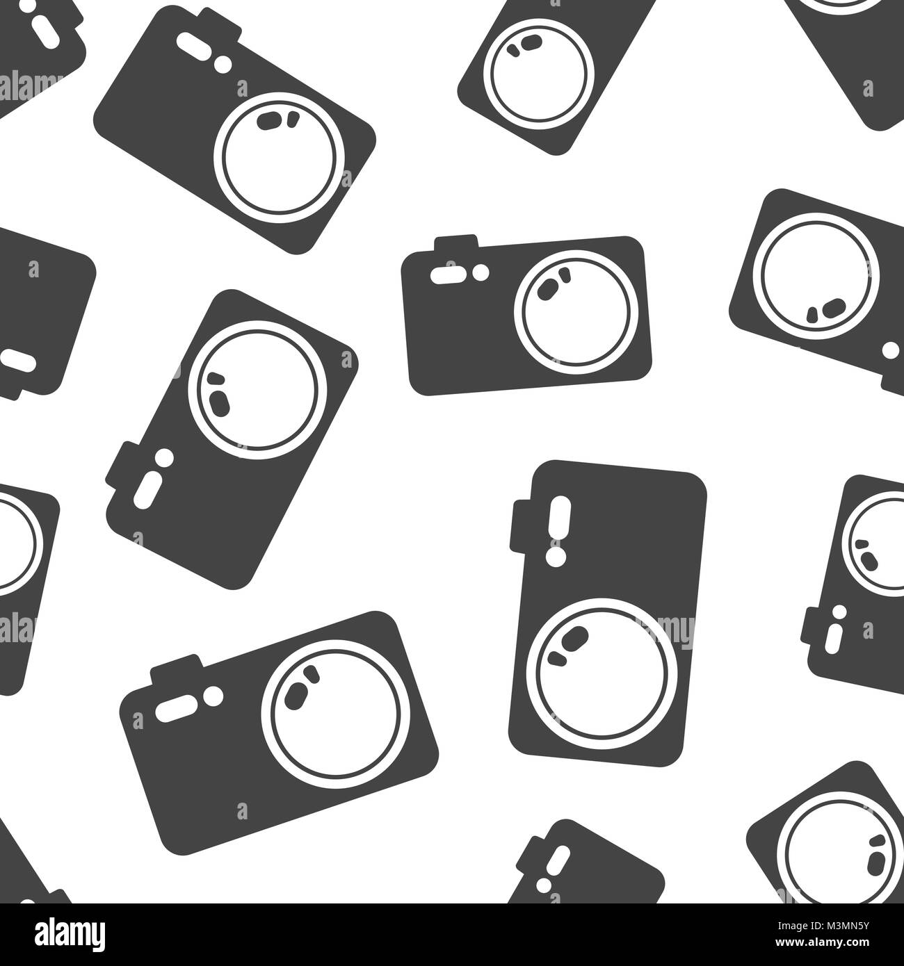 Camera icon seamless pattern background. Business flat vector ...