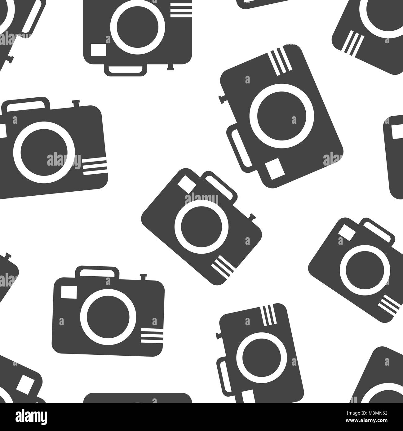 Camera icon seamless pattern background. Business flat vector ...