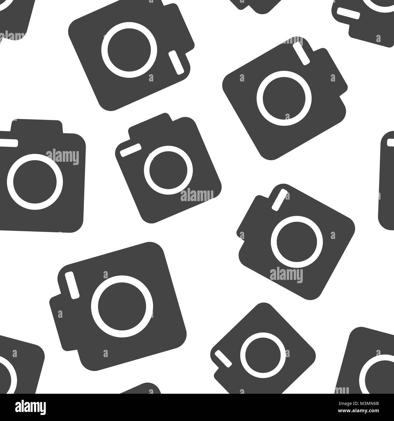 Camera icon seamless pattern background. Business flat vector ...