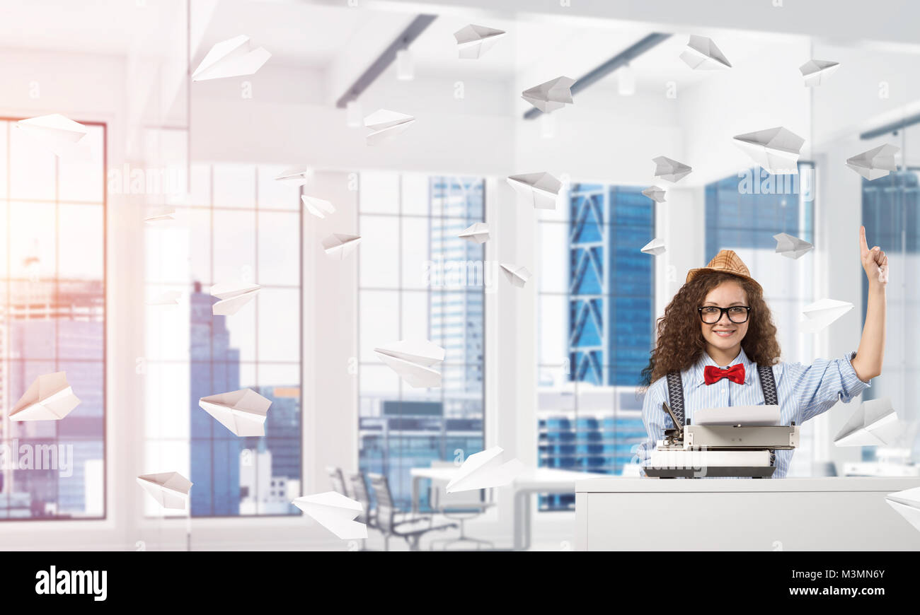 Creative inspiration of young female writer Stock Photo - Alamy