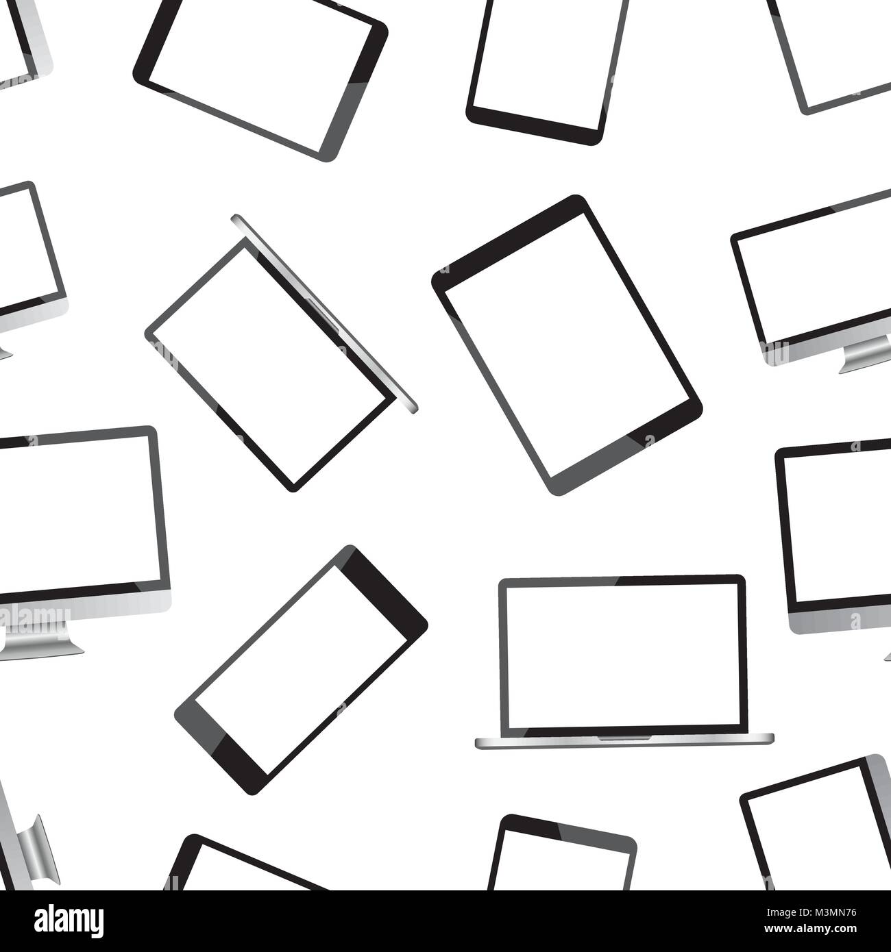 Computer monitor device Stock Vector Images - Alamy