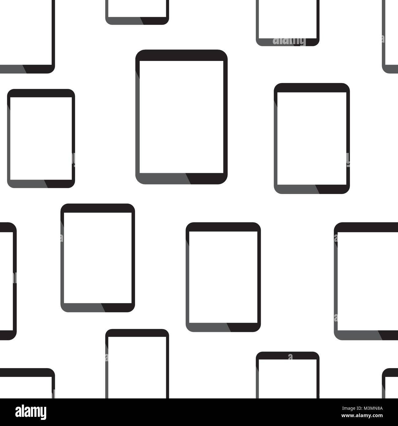 Tablet computer seamless pattern background. Business flat vector ...