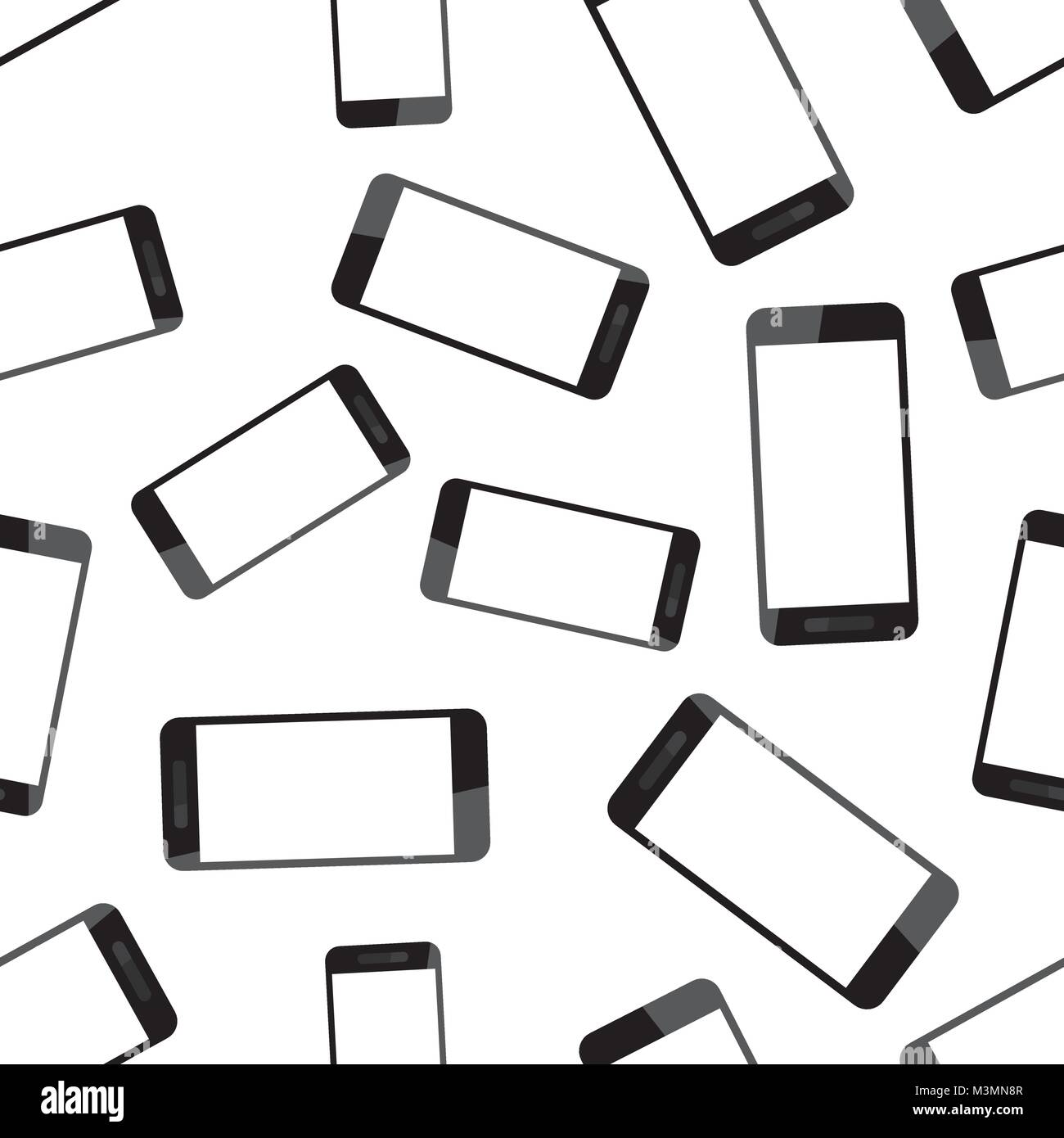 Smartphone seamless pattern background. Business flat vector ...