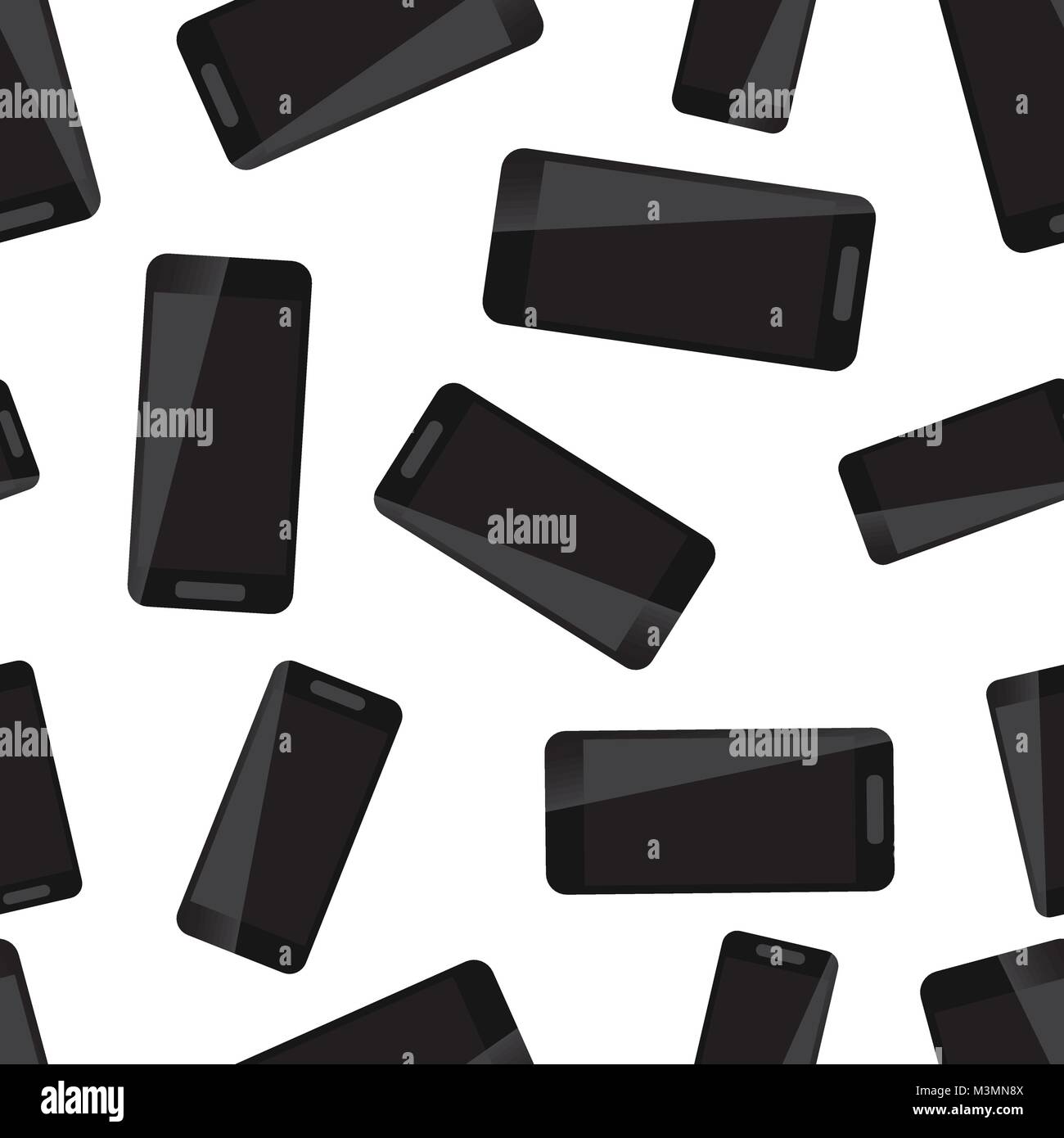 Smartphone seamless pattern background. Business flat vector ...