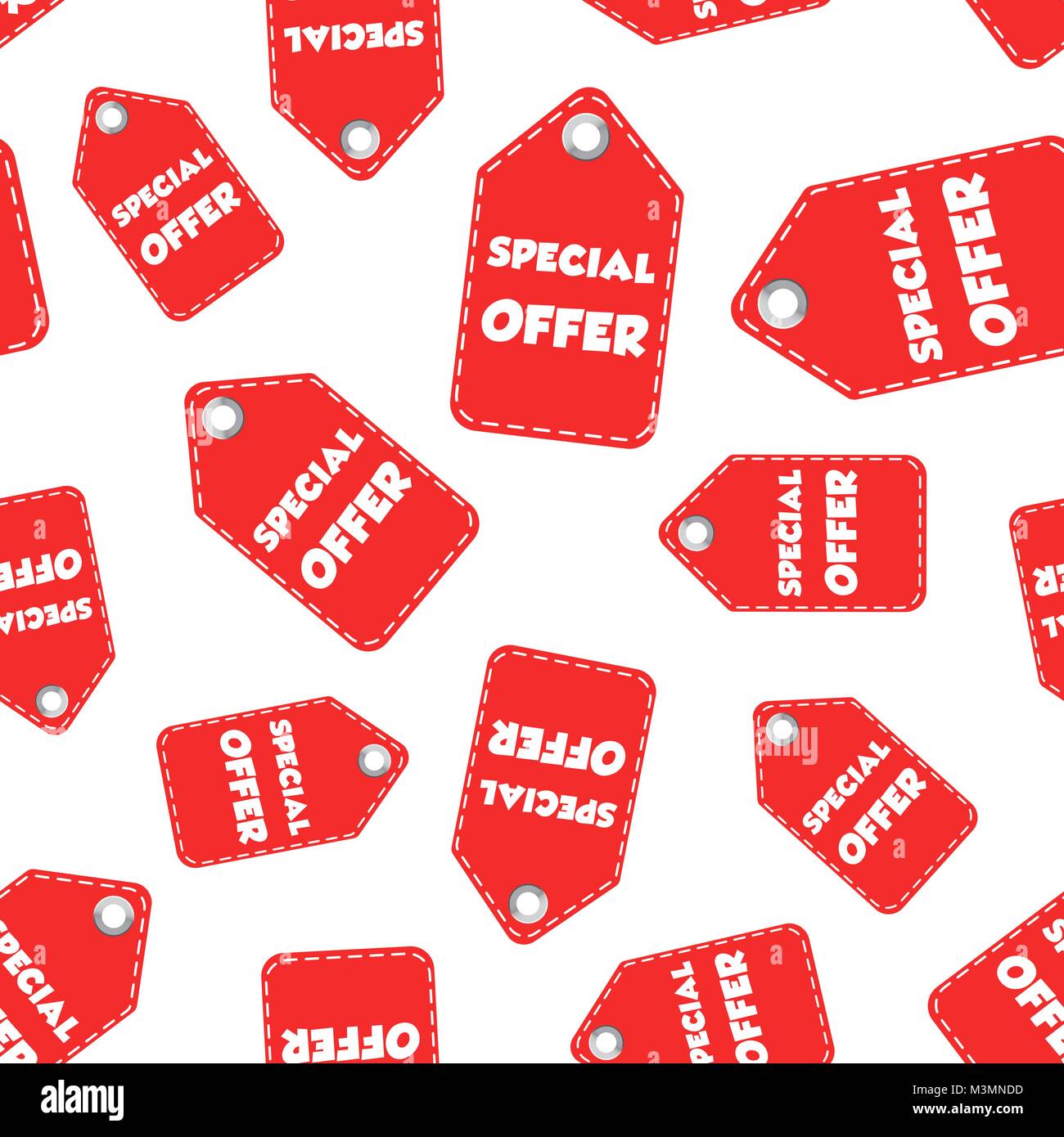 Special offer hang tag seamless pattern background. Business flat ...