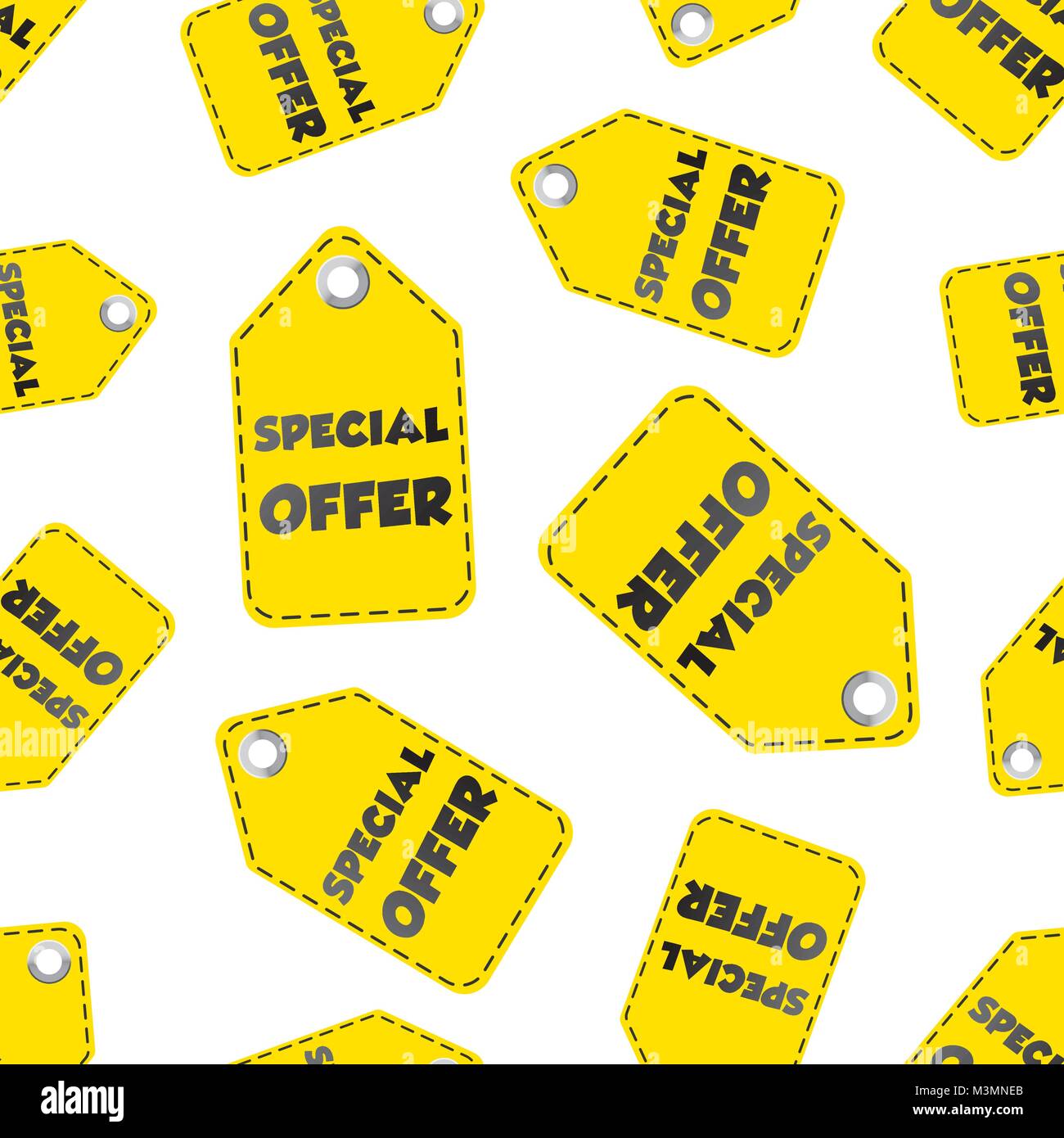 Special offer hang tag seamless pattern background. Business flat ...