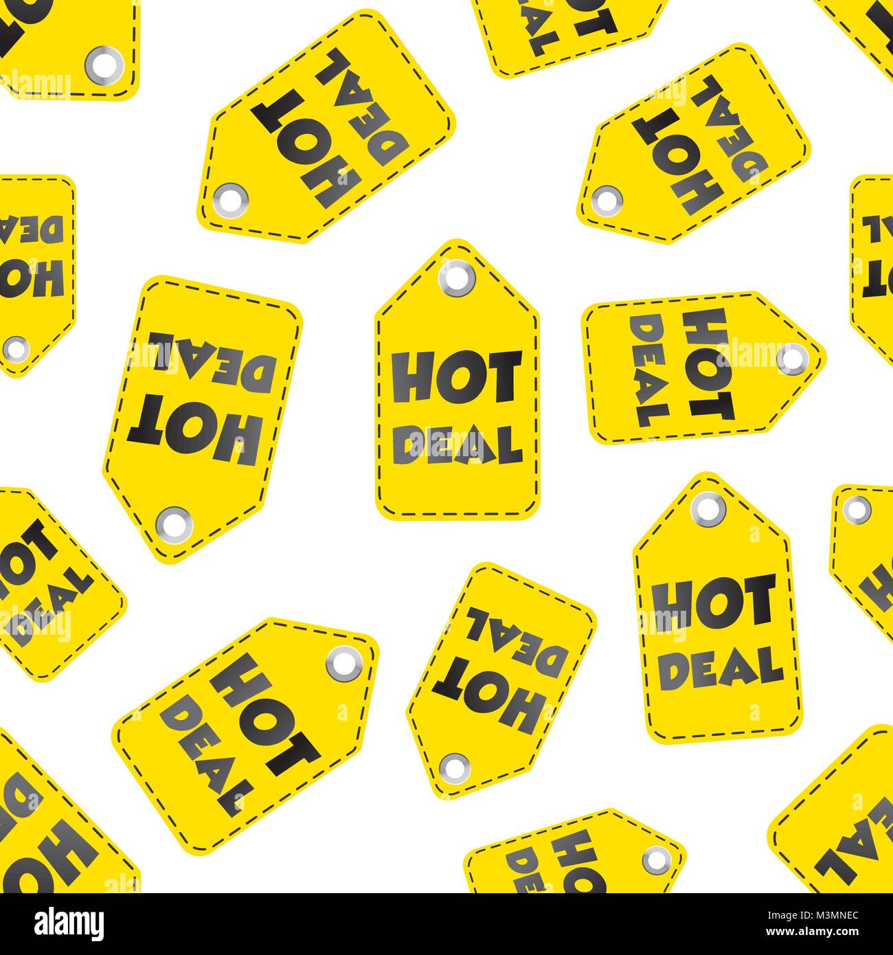 Hot deal hang tag seamless pattern background. Business flat vector ...