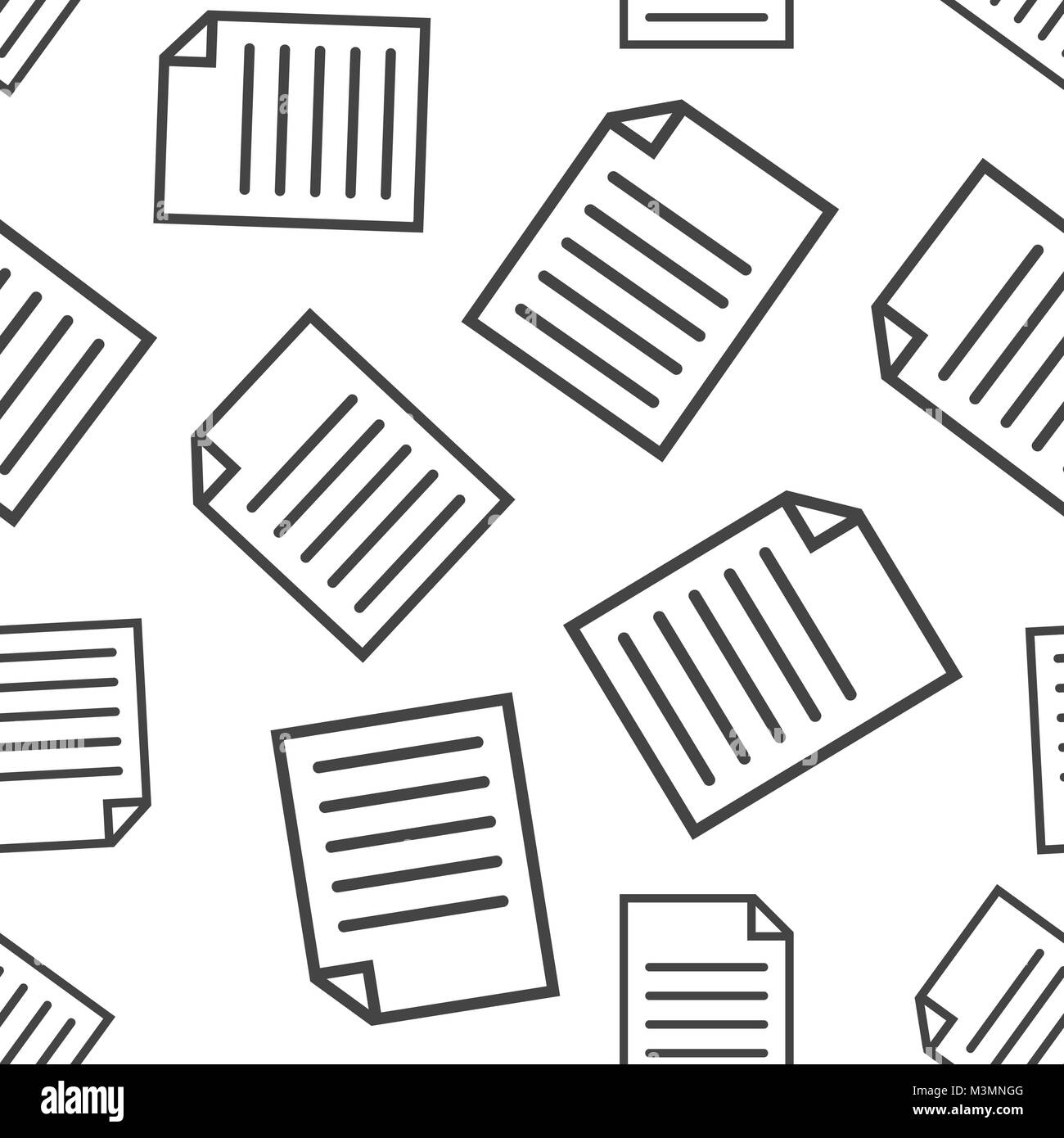 Document seamless pattern background. Business flat vector illustration ...