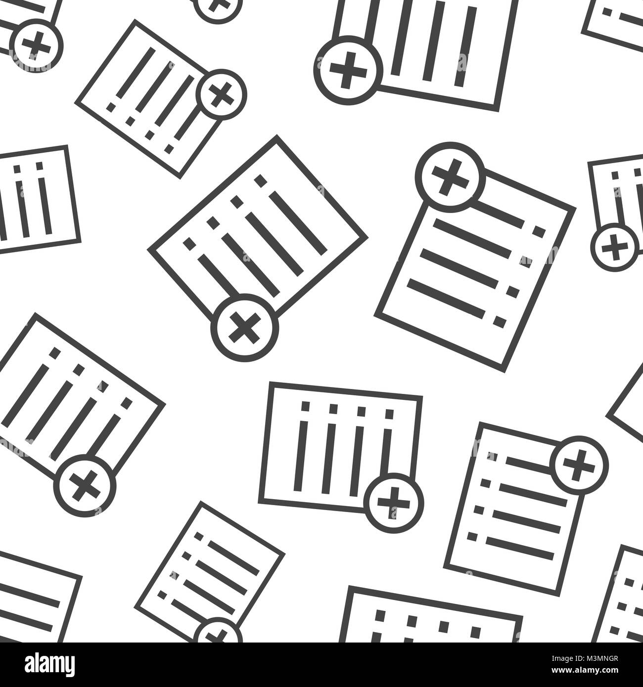 Document Seamless Pattern Background Business Flat Vector Illustration Note Page Sign Symbol