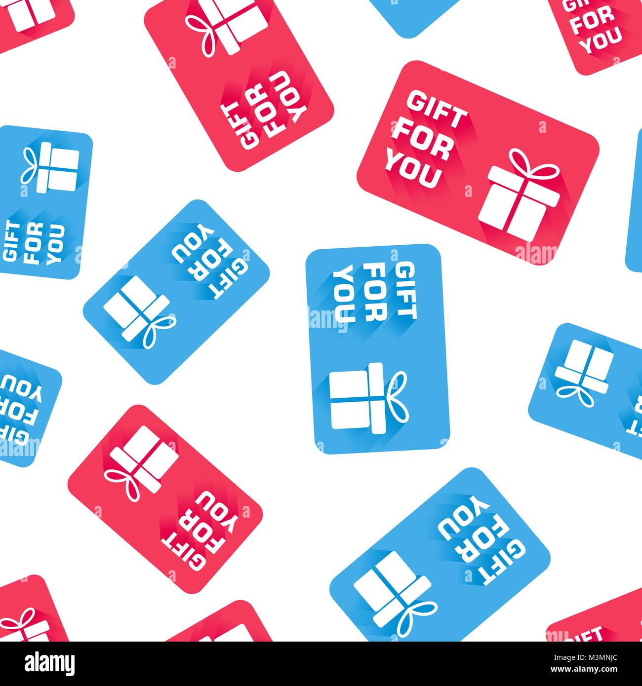 Gift card seamless pattern background. Business flat vector ...