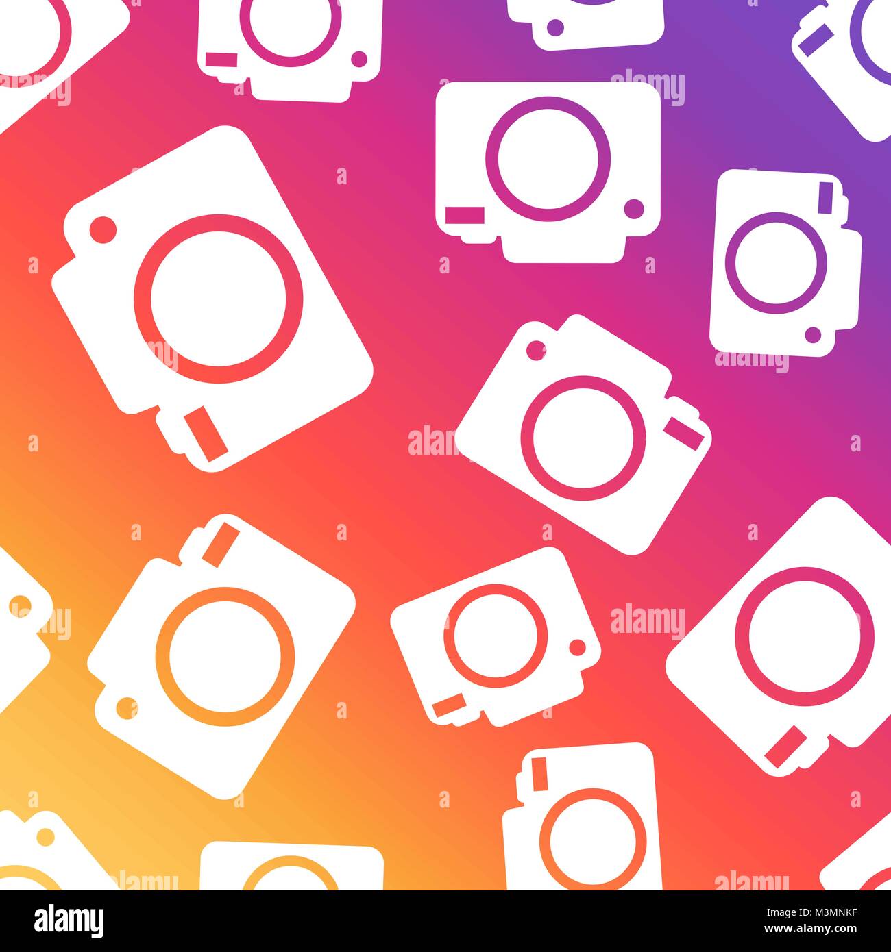 Camera seamless pattern background. Business flat vector illustration ...