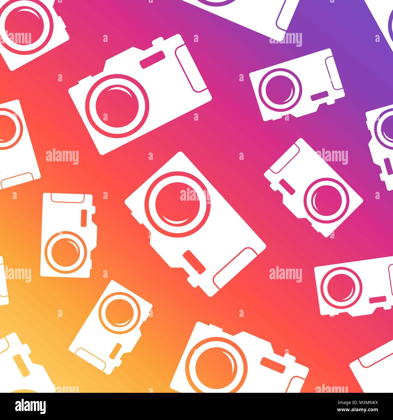 Camera seamless pattern background. Business flat vector illustration ...