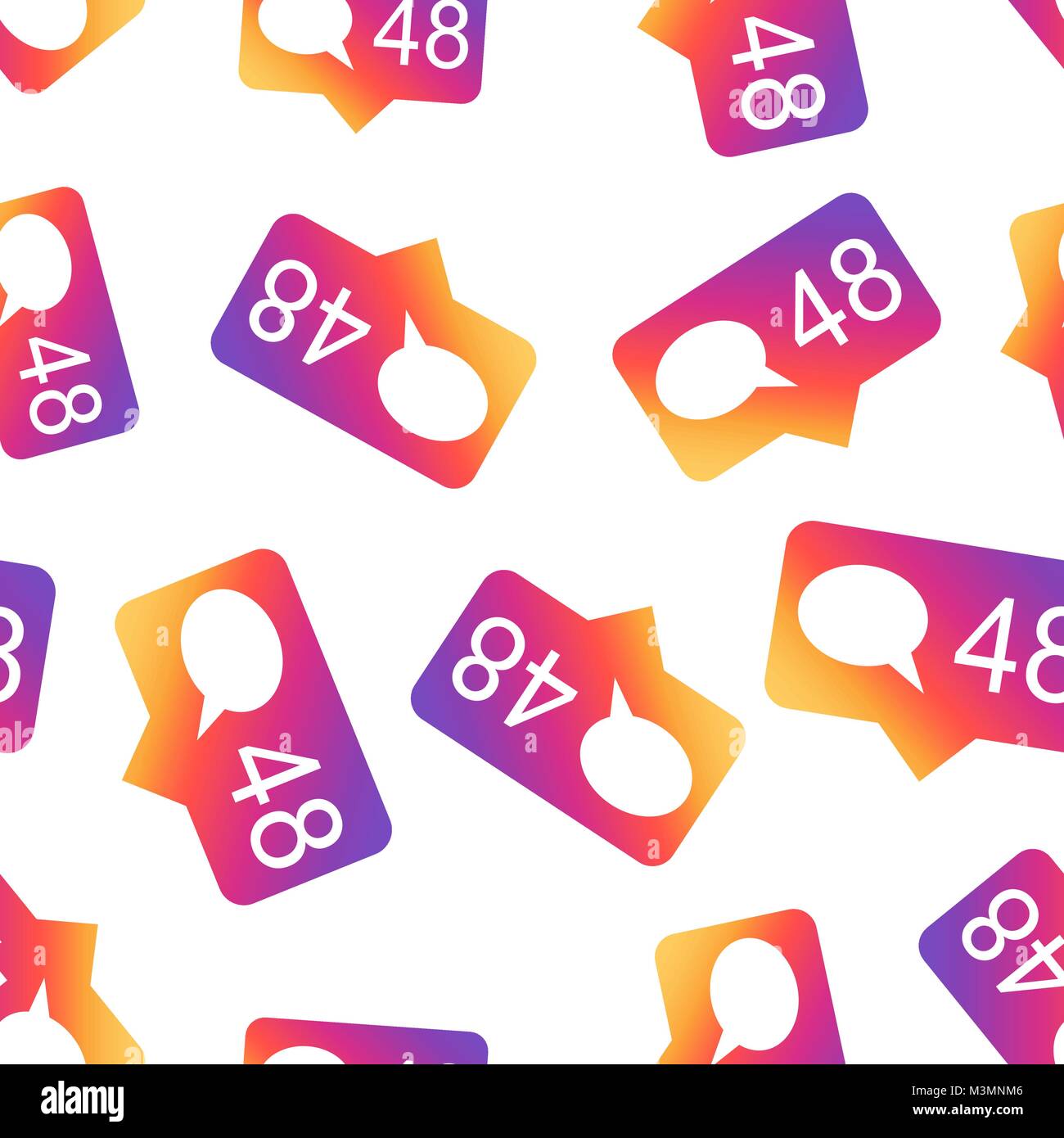 Like, comment, follower seamless pattern background. Business flat ...