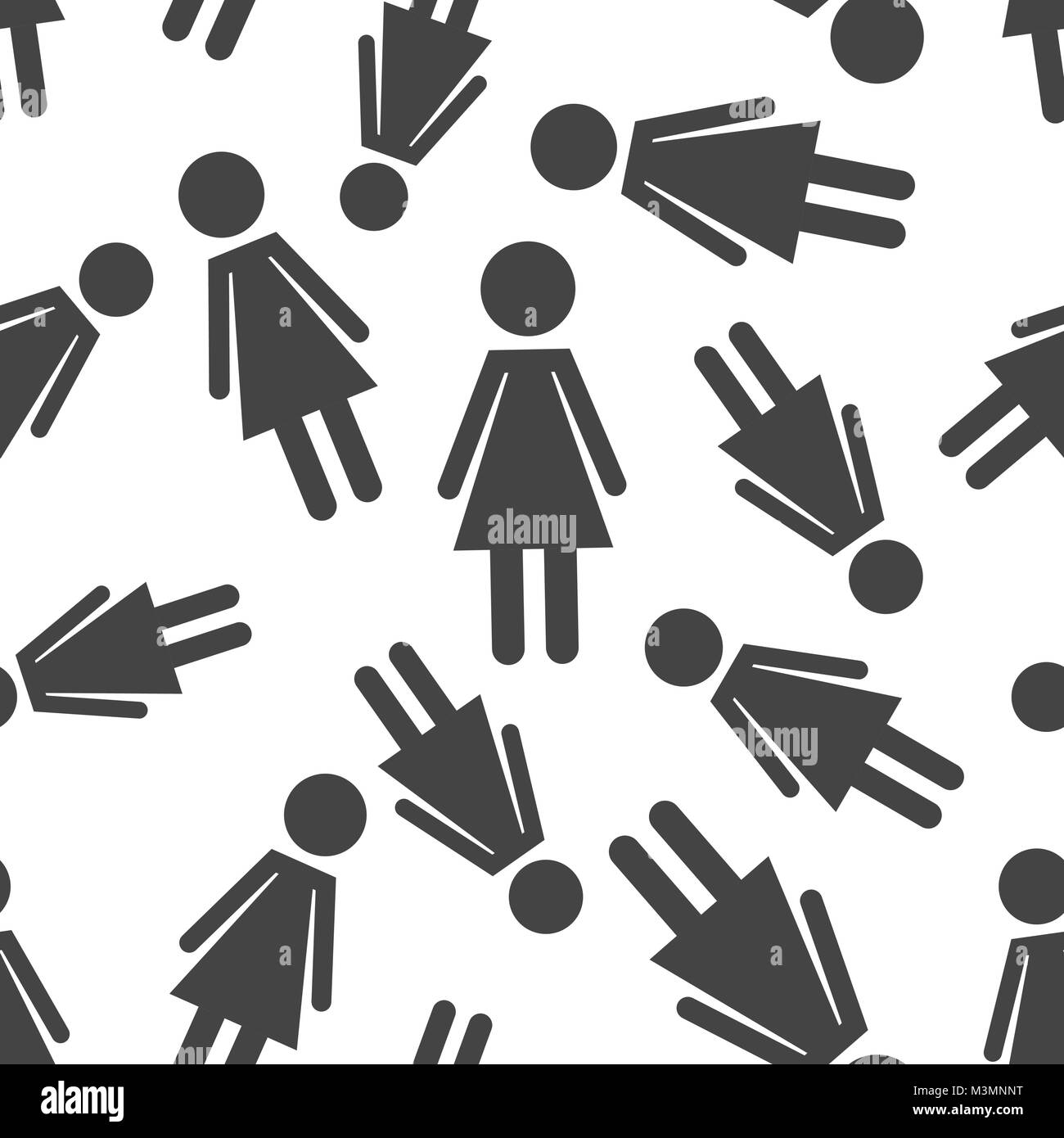 Woman seamless pattern background. Business flat vector illustration ...