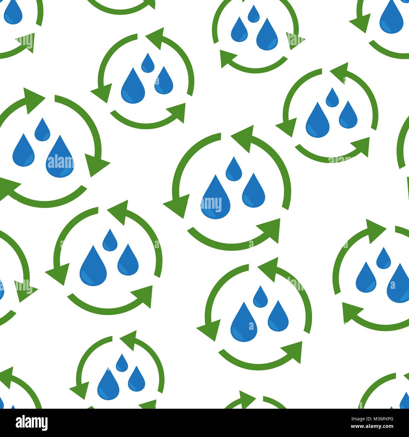 Water cycle seamless pattern background. Business flat vector ...