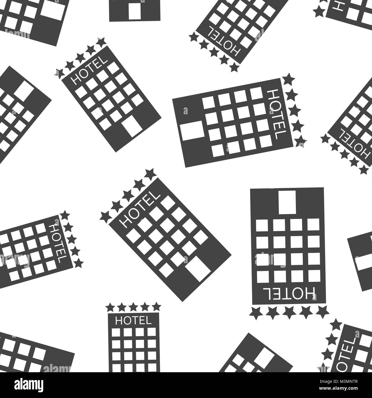 Hotel seamless pattern background. Business flat vector illustration ...