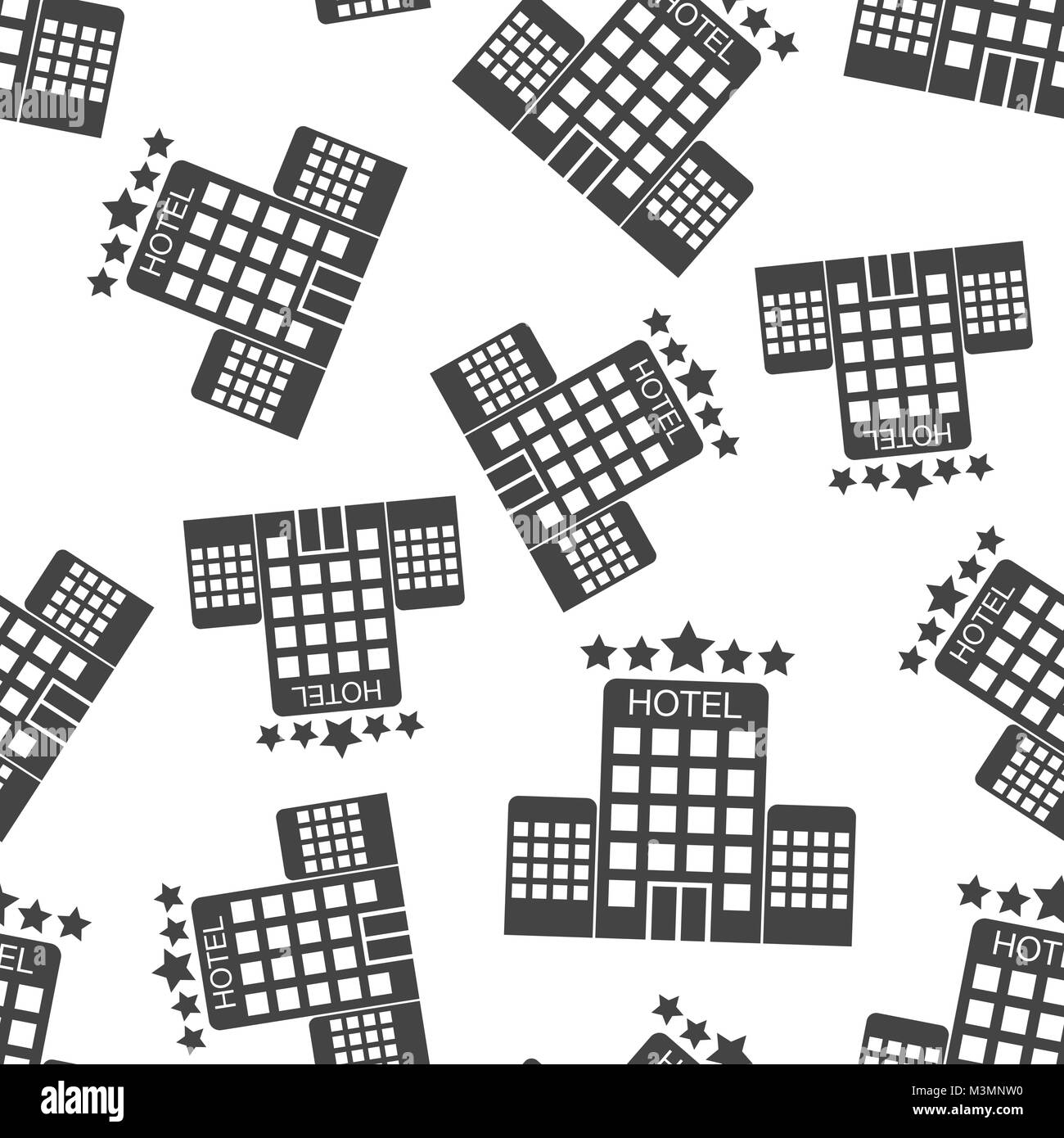 Hotel seamless pattern background. Business flat vector illustration ...