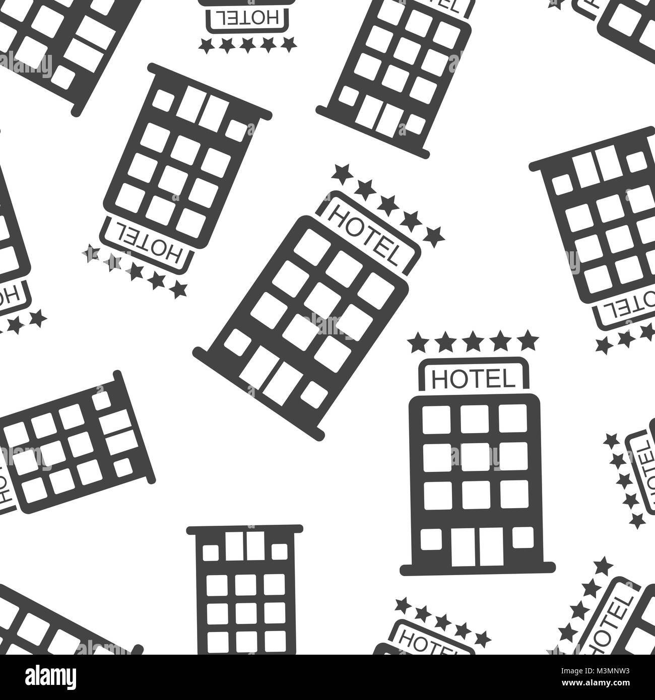 Hotel seamless pattern background. Business flat vector illustration ...