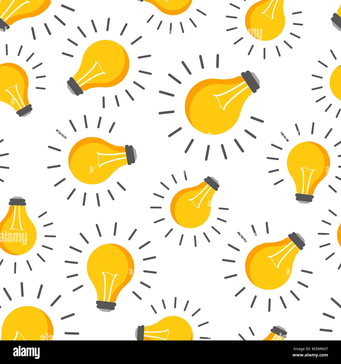 Halogen lightbulb seamless pattern background. Business flat vector ...