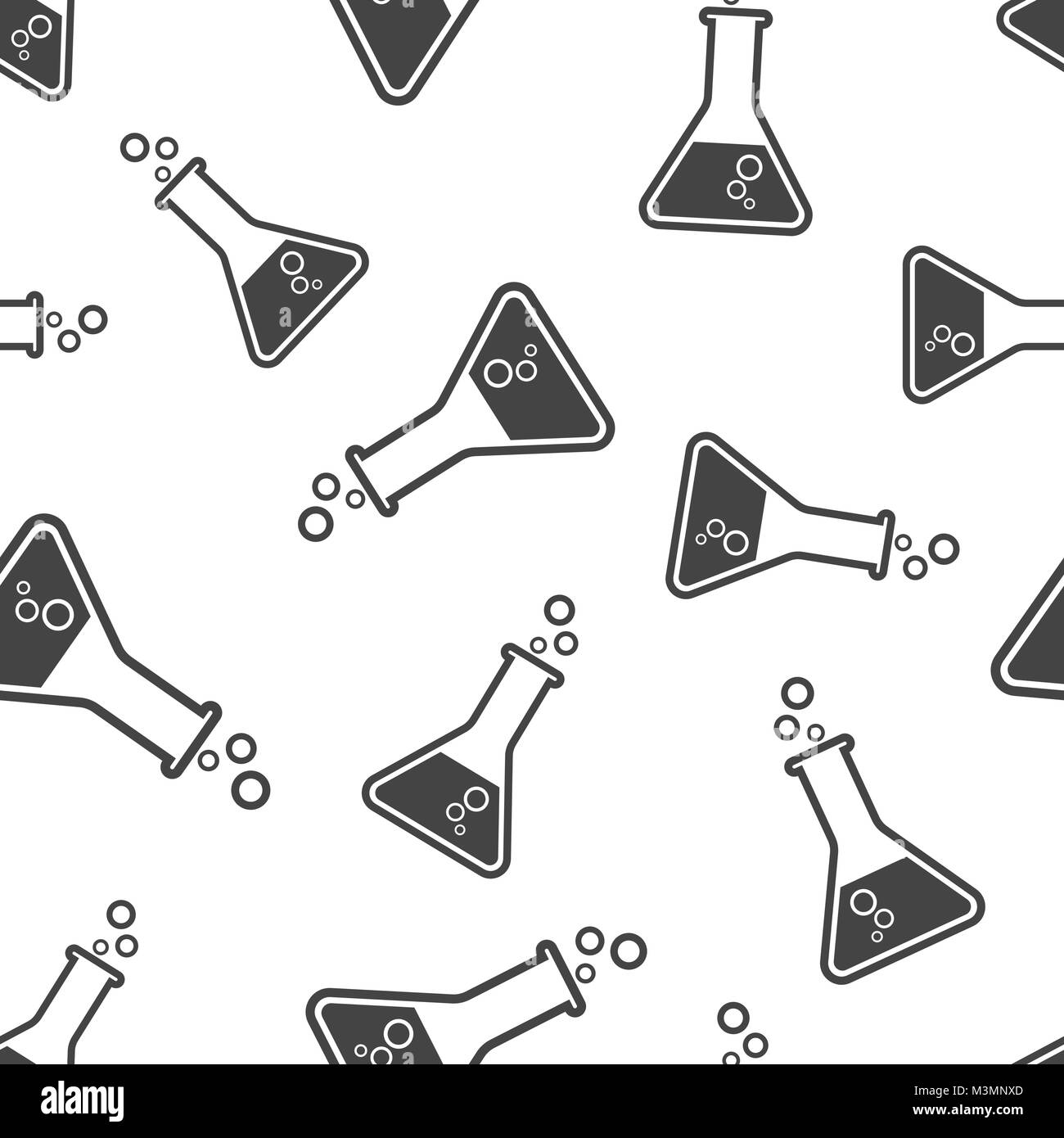 Chemical test tube seamless pattern background. Business flat vector ...