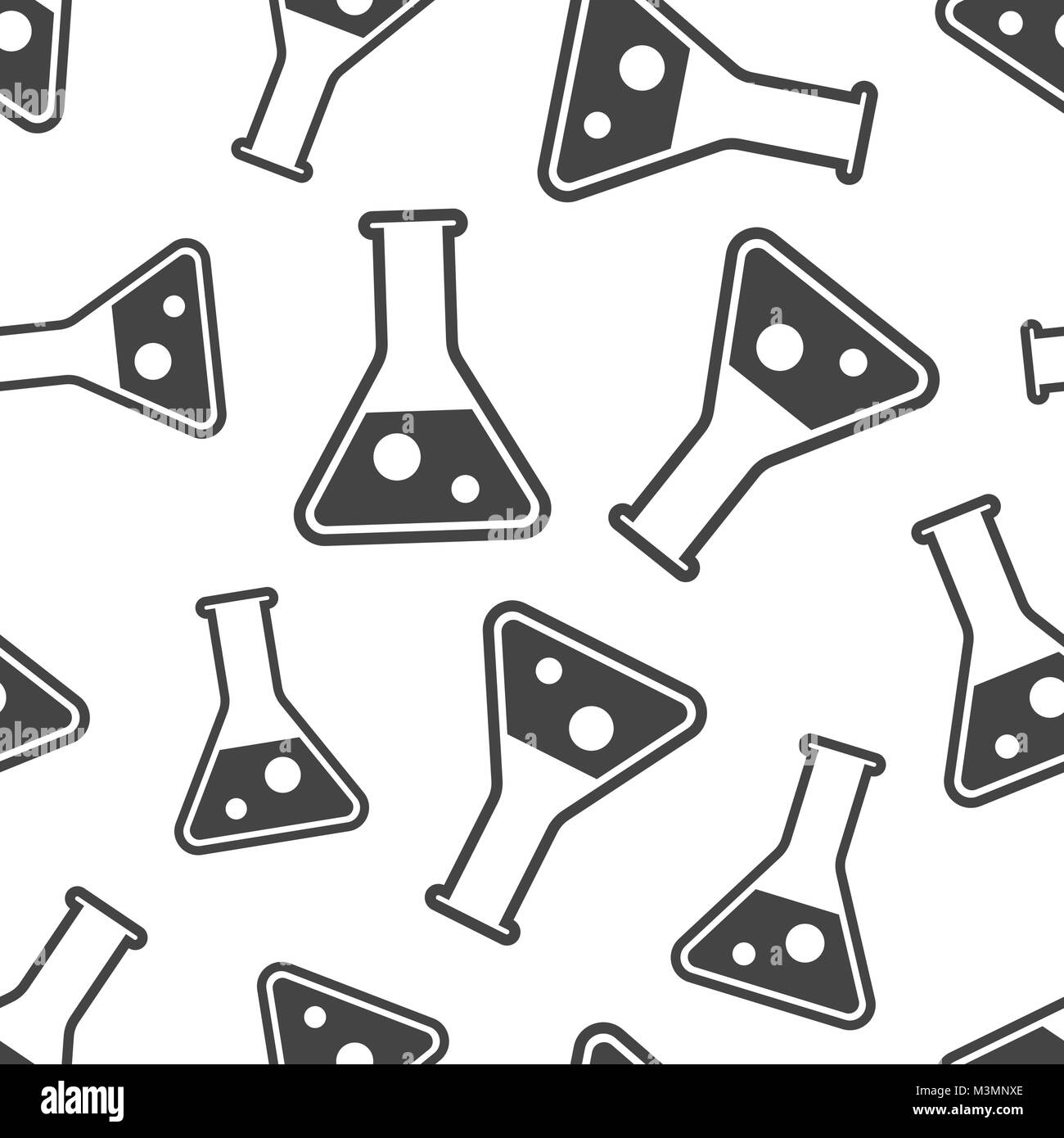 Chemical test tube seamless pattern background. Business flat vector ...