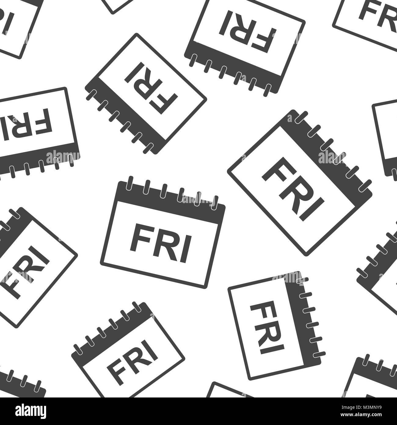 Friday calendar page seamless pattern background. Business flat vector ...