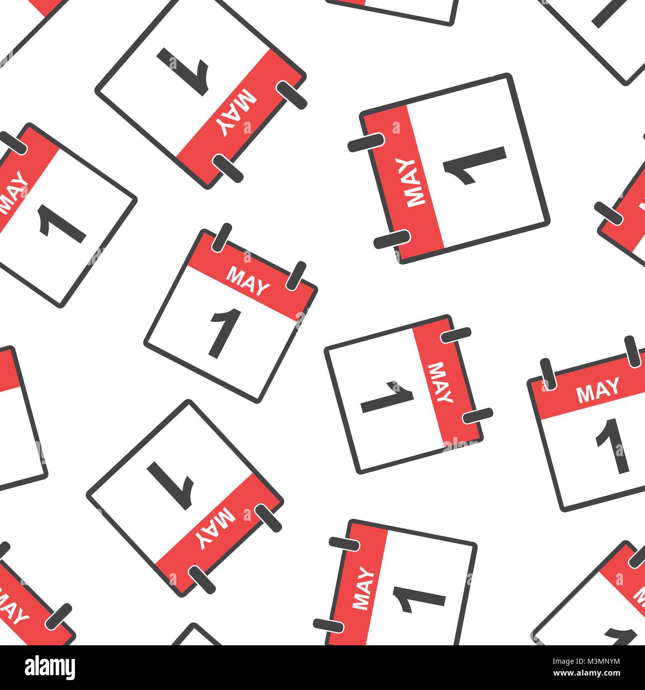 May 1 calendar page seamless pattern background. Business flat vector ...