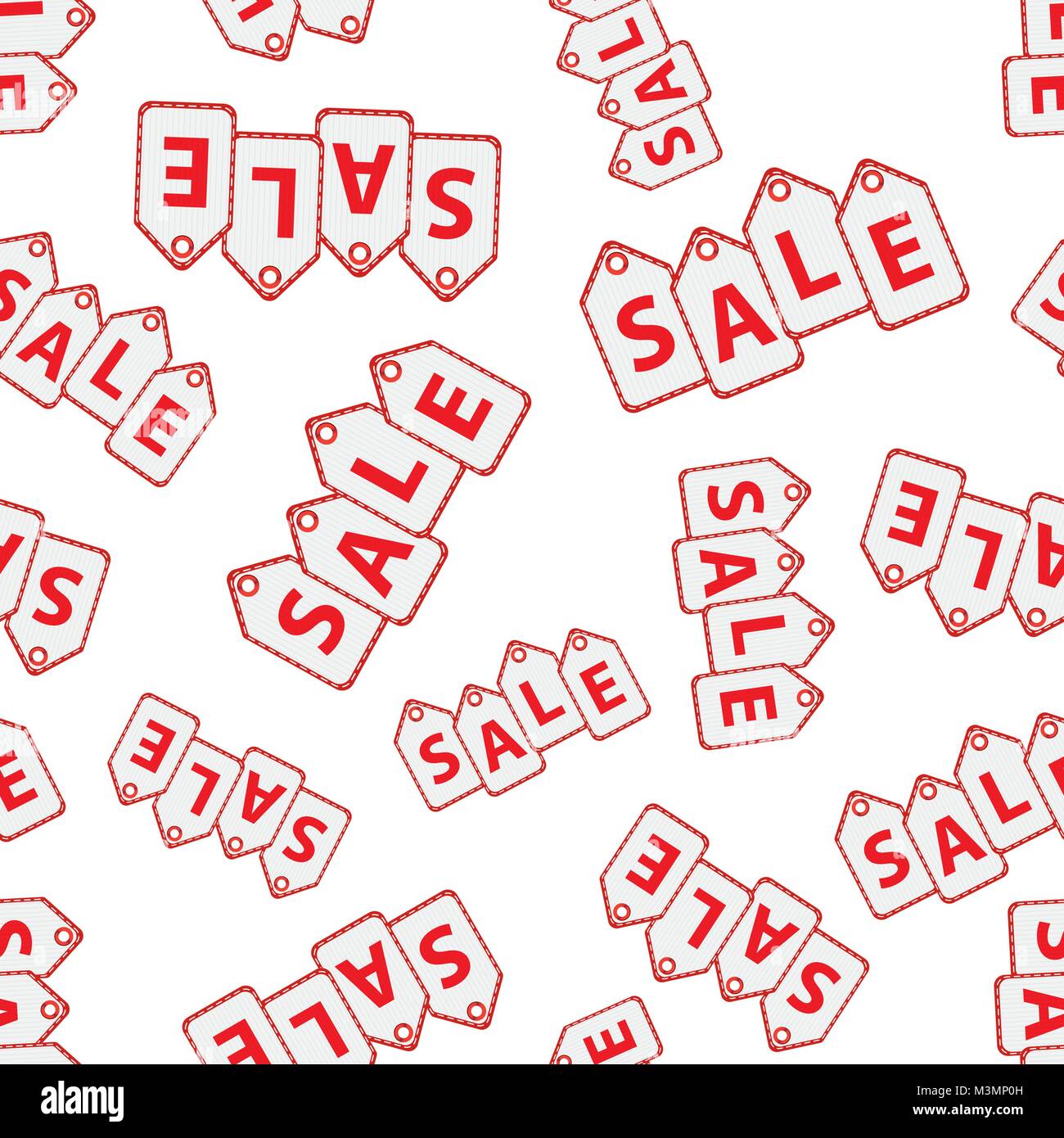 Sale hanging price tag seamless pattern background. Business flat ...