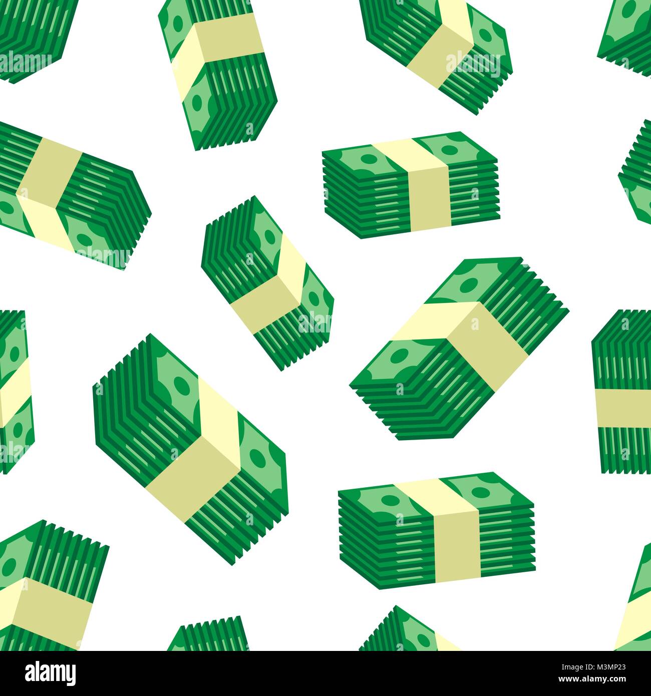 Stacks money cash seamless pattern background. Business flat vector ...