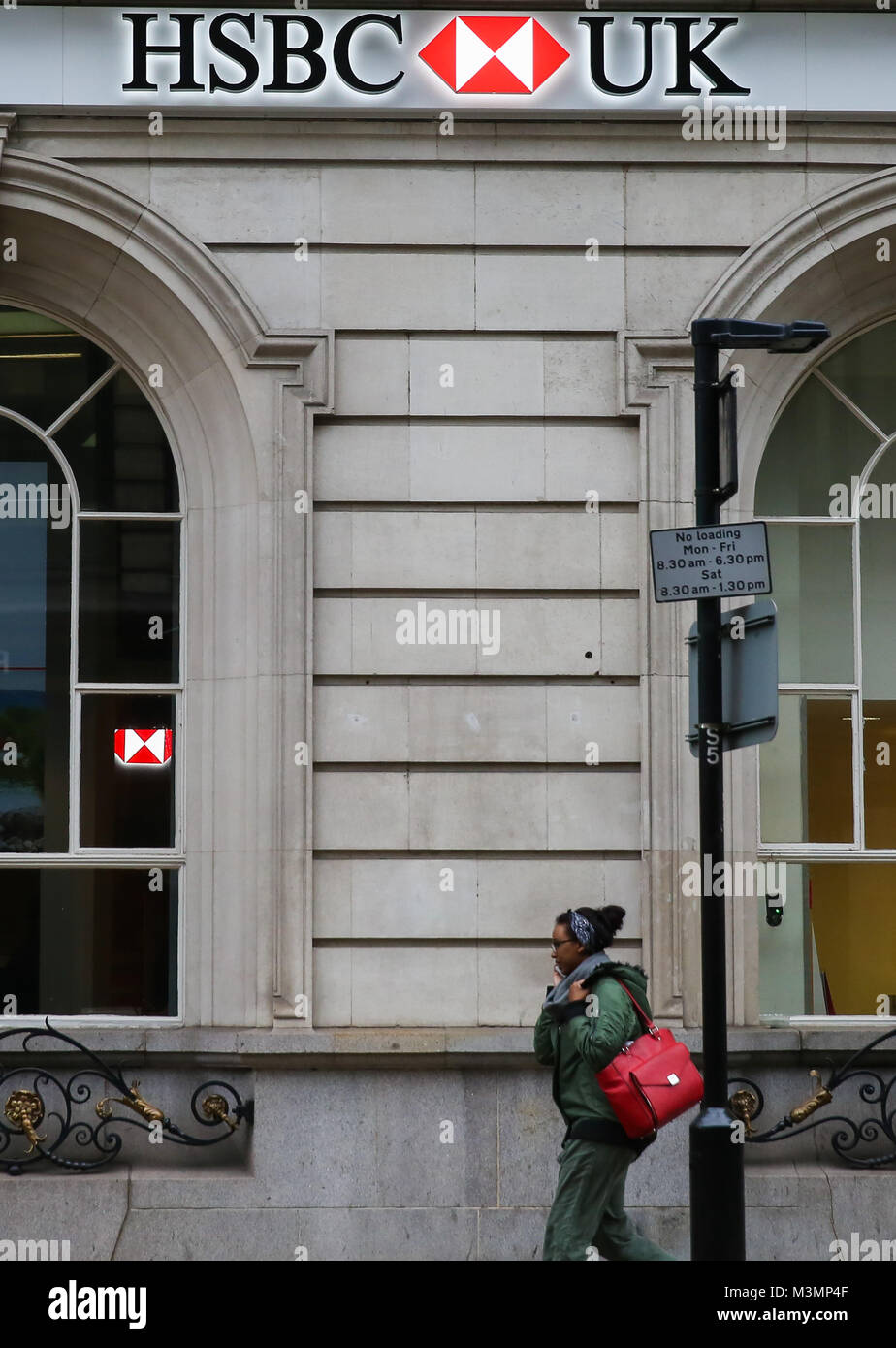 An exterior view of HSBC Bank in Bond Street, London. Featuring ...