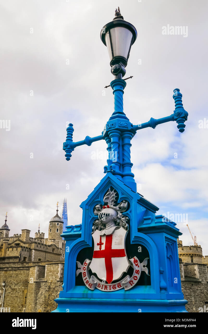 Decorative vintage street lamp post near one of London's most famous ...