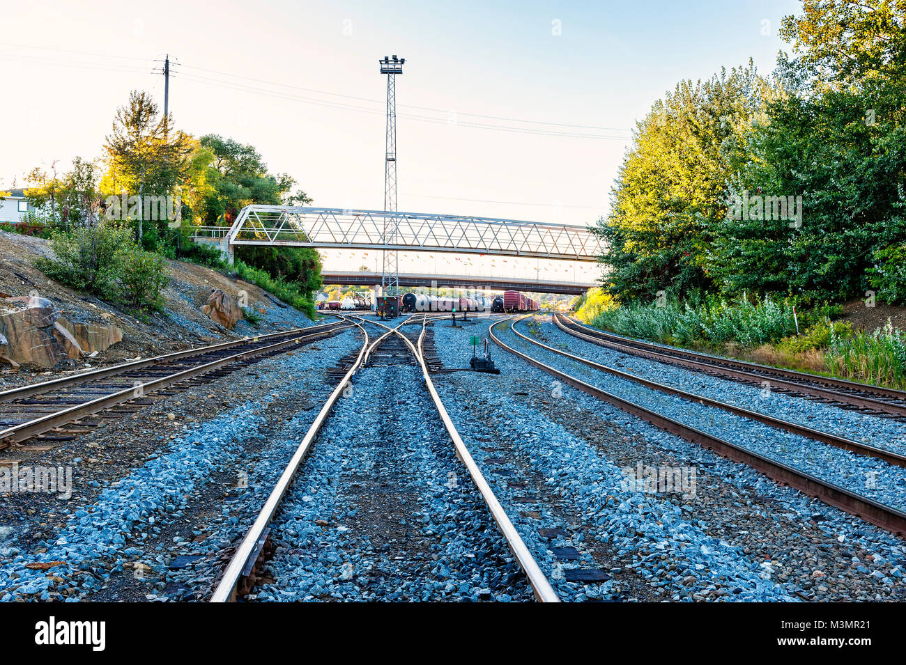 The train tracks leading into downtown Sudbury, Ontario Stock Photo - Alamy