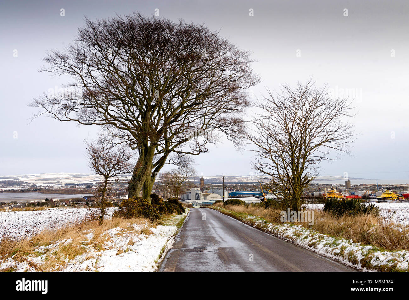 Montrose in the Snow, Scotland Stock Photo - Alamy