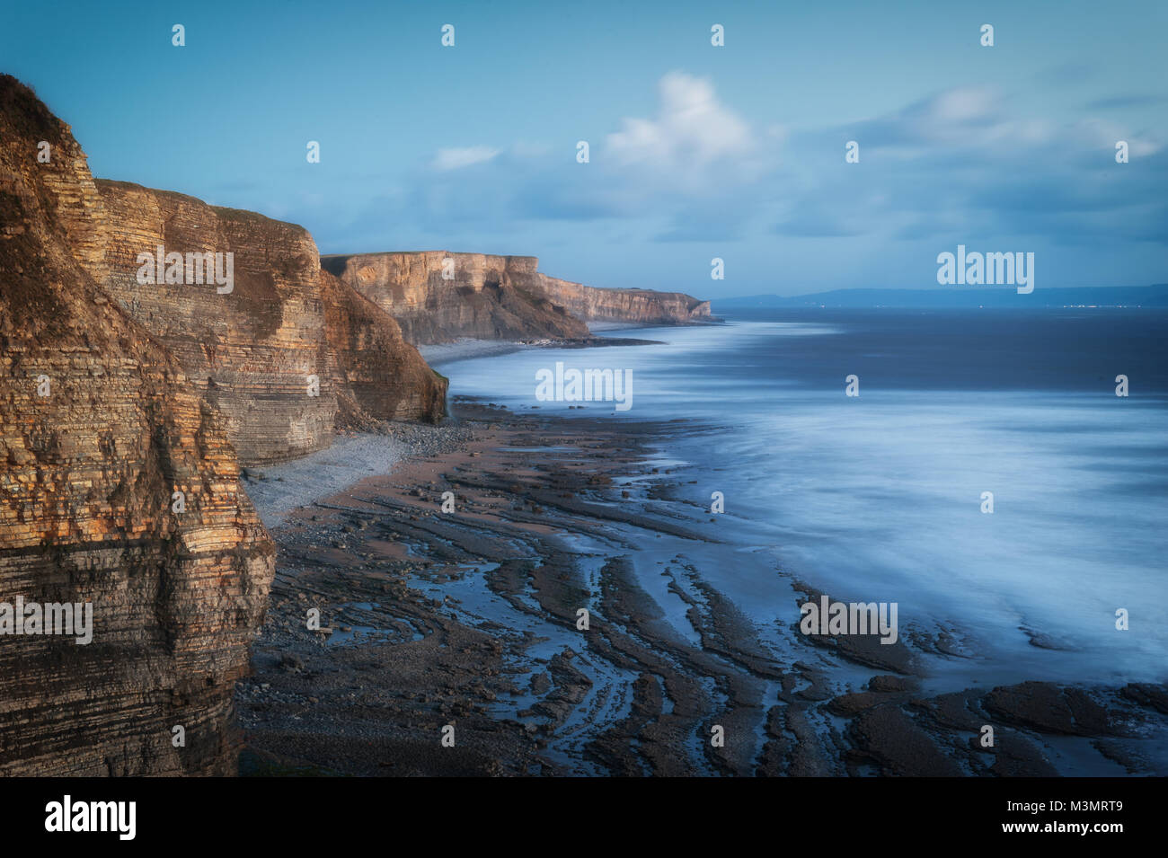 The limestone cliffs of Southerndown on the Glamorgan Coast of South ...