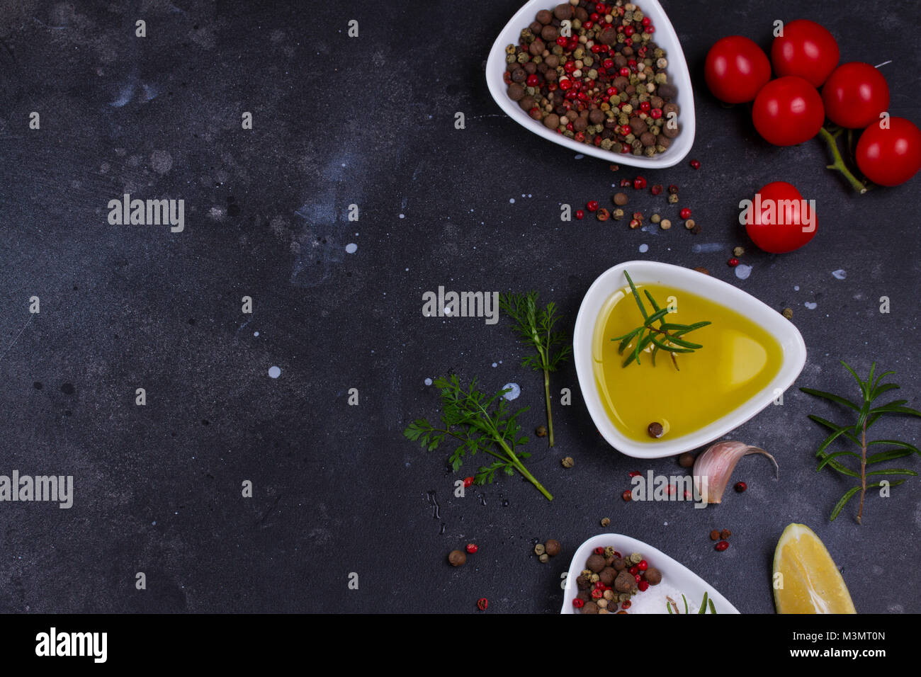 Food background with spices Stock Photo - Alamy