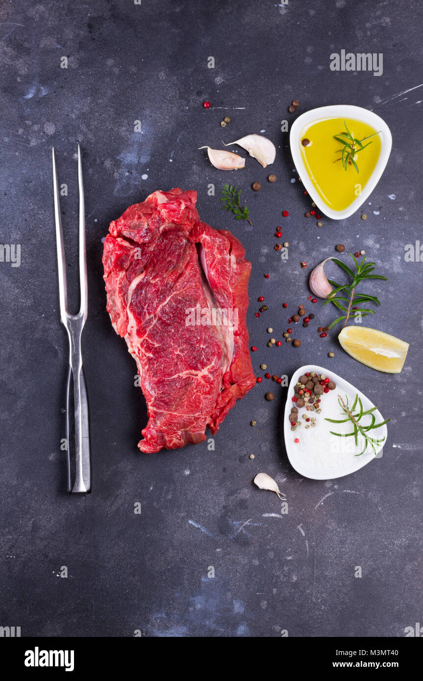 Raw beef steak Stock Photo - Alamy