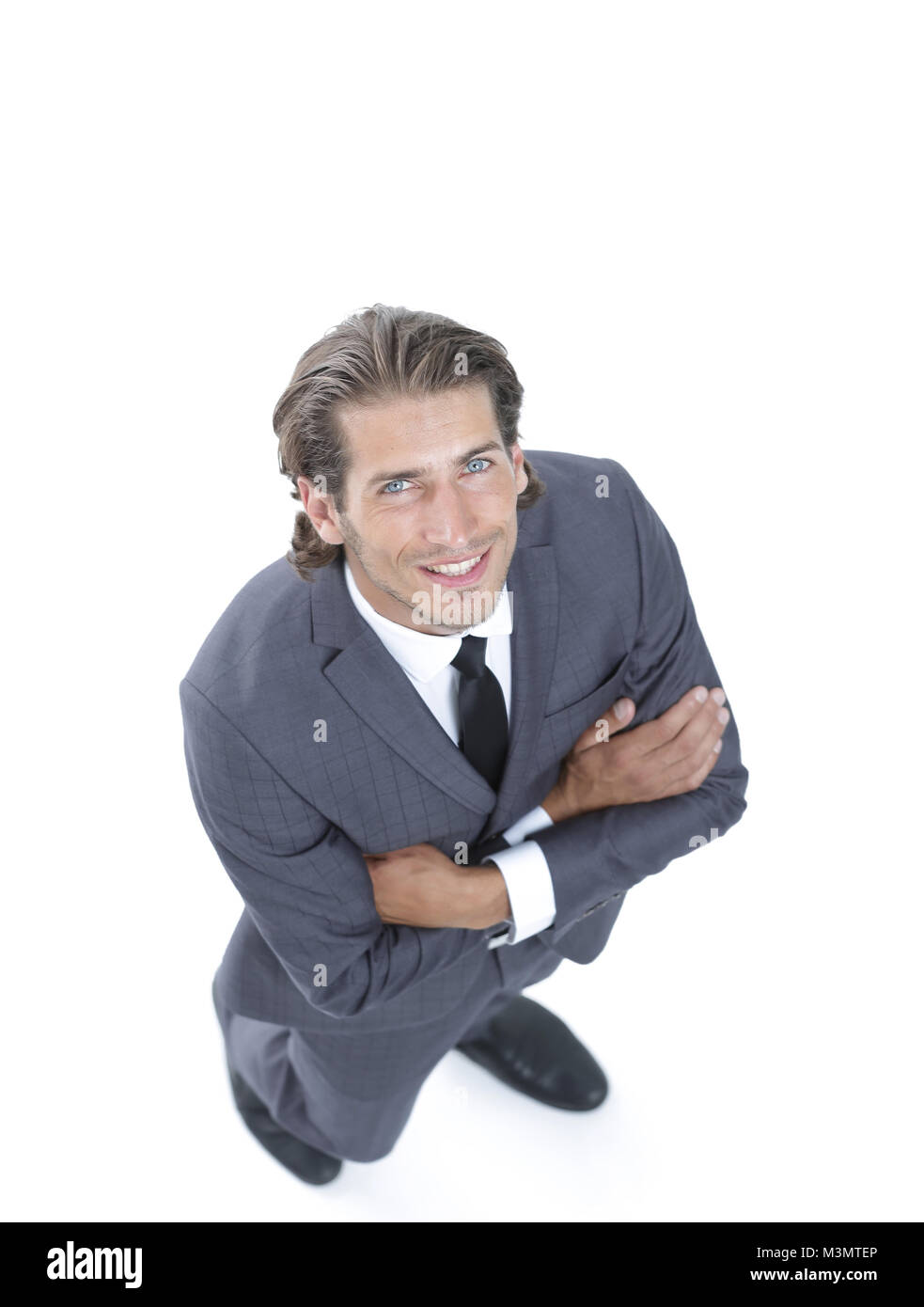 view from the top. business man Stock Photo - Alamy