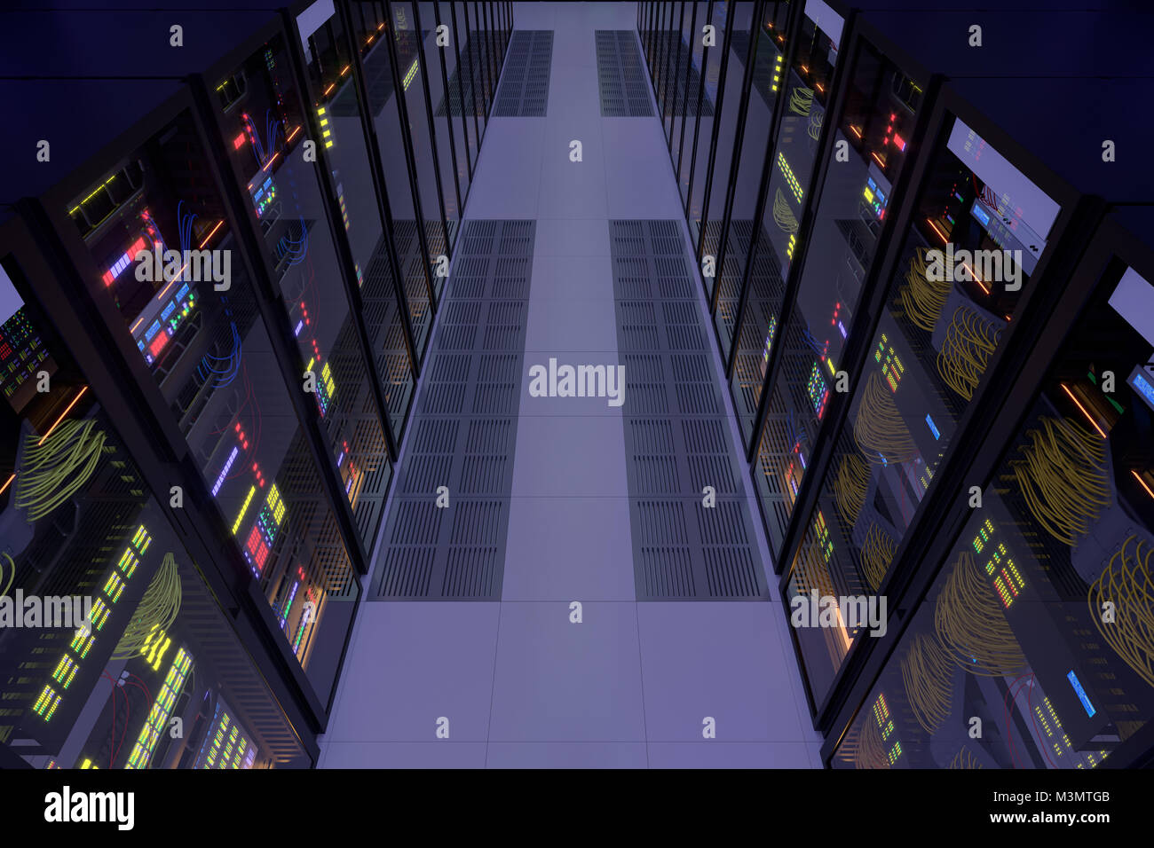 Working data center interior Stock Photo - Alamy