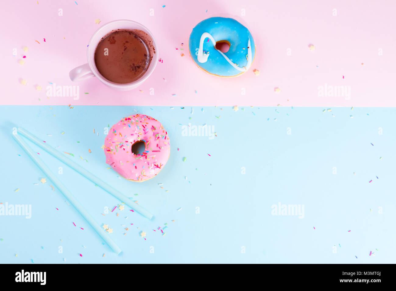 Flying sweet chocolate donut hi-res stock photography and images - Alamy