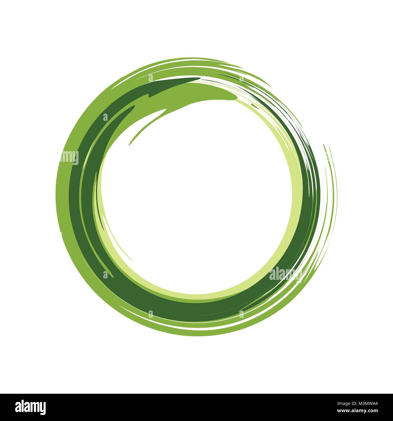 Zen Symbol Abstract Green Ink Brush Vector Graphic Design Stock Vector ...
