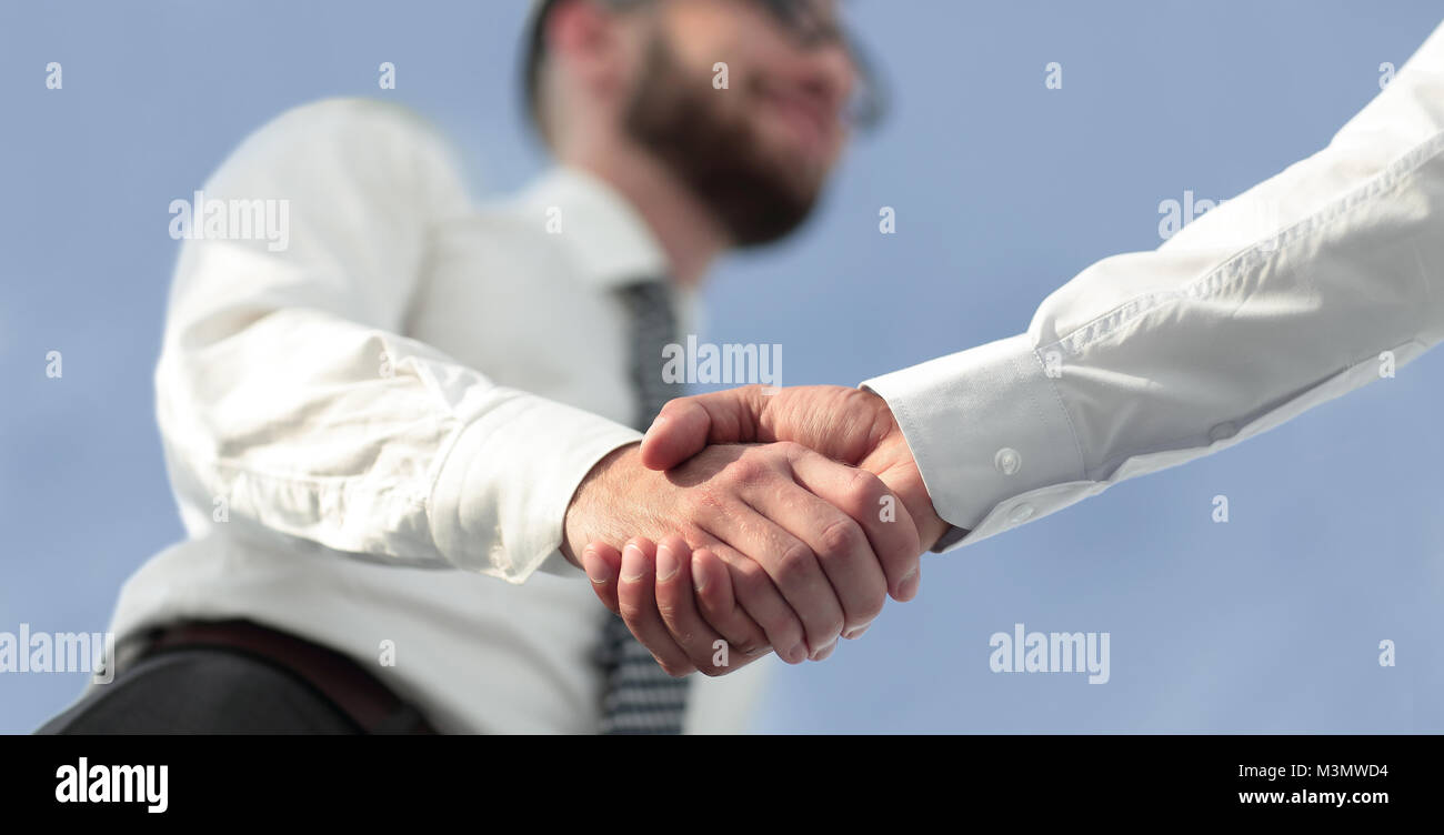 Close-up photo of handshake of two successful businessmen Stock Photo ...
