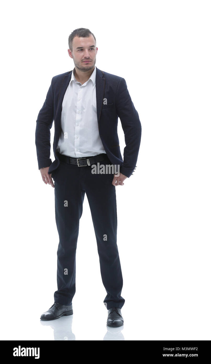 in full growth .portrait of successful business man Stock Photo - Alamy